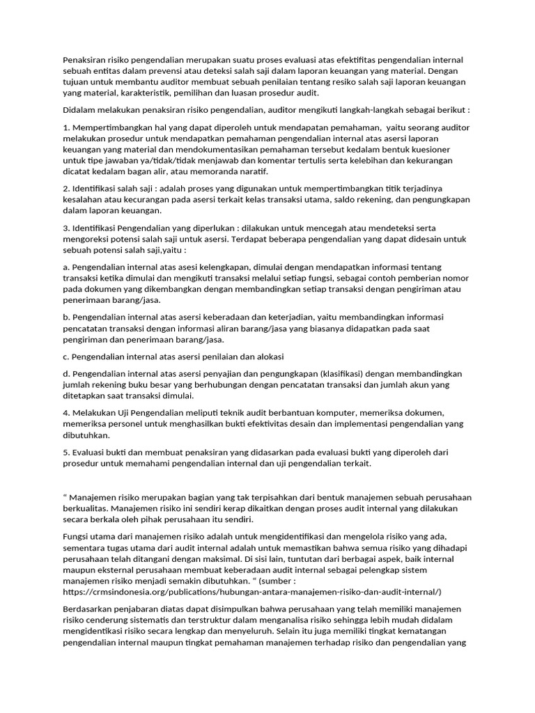 Auditing II-Sesi 1 | PDF