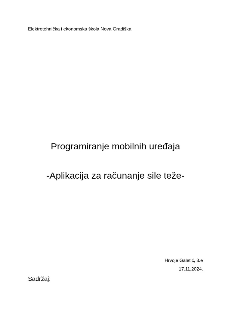Pmu Prvoizvjesce | PDF