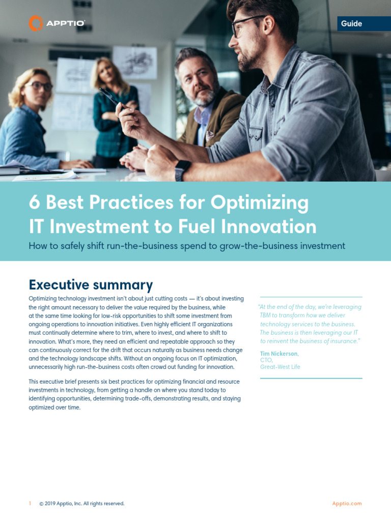 Optimize IT Investments for Innovation | PDF | Software As A Service ...