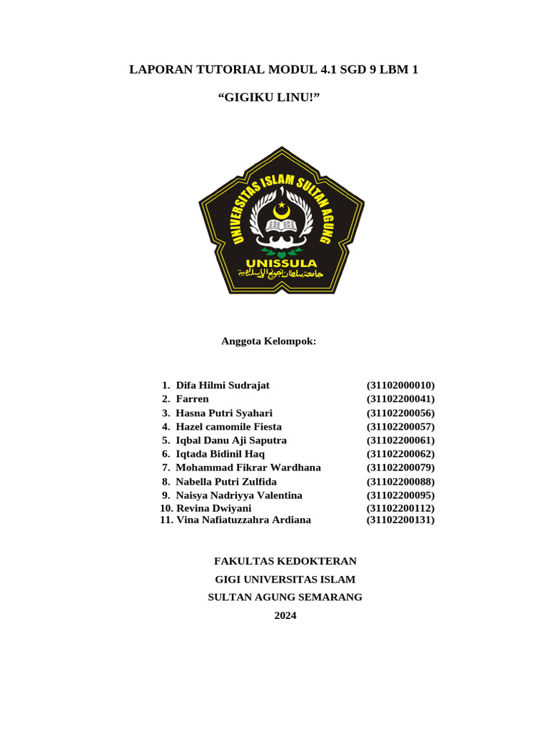 Laporan Tutorial SGD 4.1 LBM 1 SGD 9 | PDF
