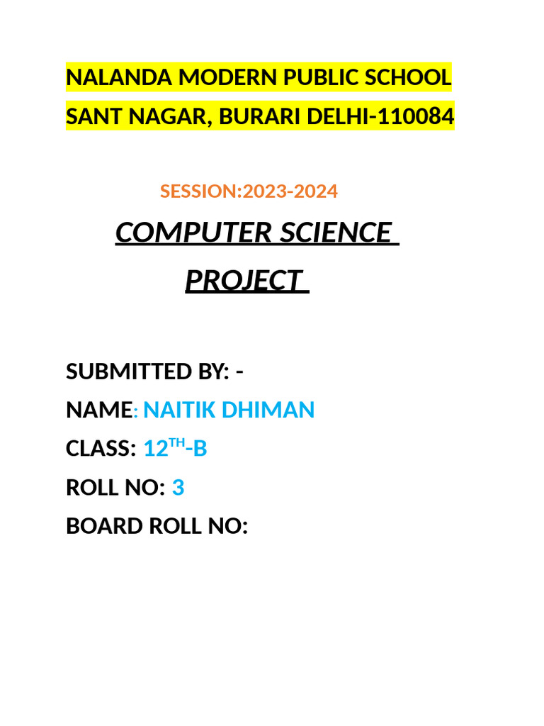 Nalanda Modern Public School | PDF | Computing