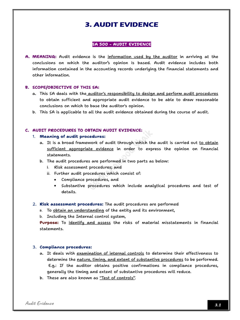 03 Audit Evidence | PDF