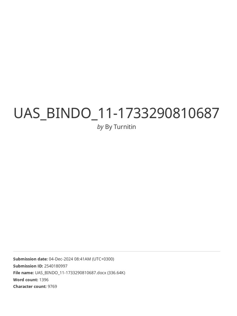 Uas - Bindo - 11-1733290810687 2 | PDF
