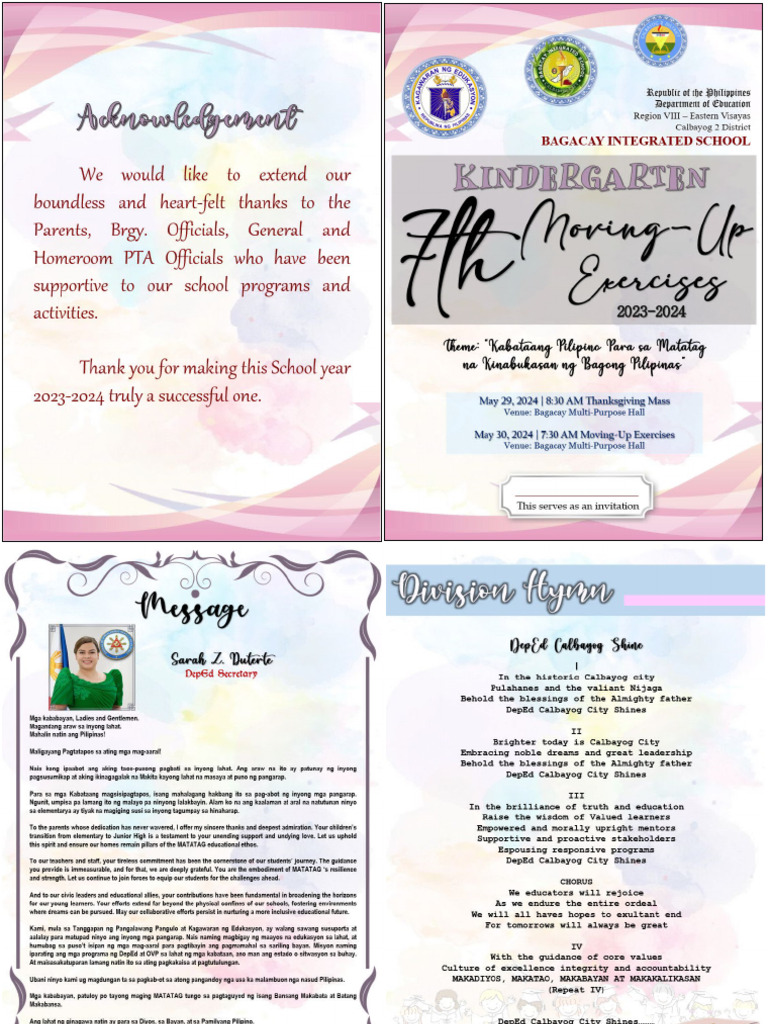 Program Kinder - For Printing | PDF