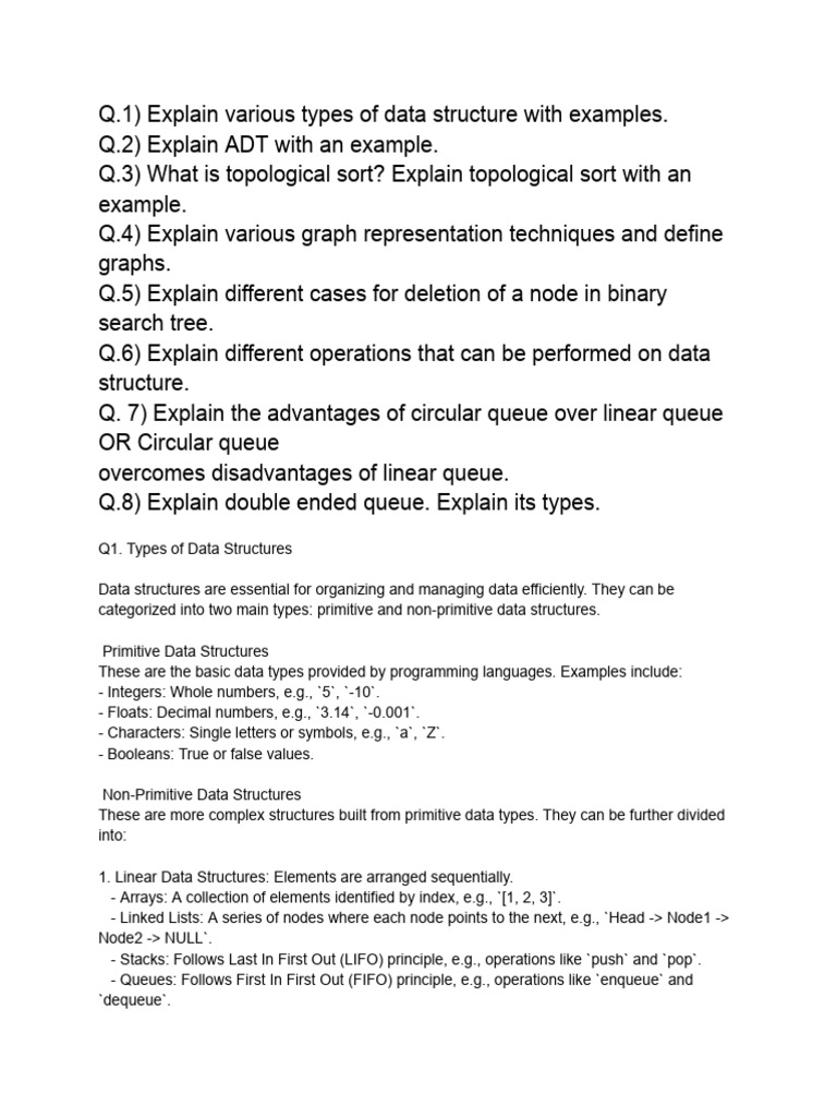 ds musa answers | PDF | Queue (Abstract Data Type) | Vertex (Graph Theory)