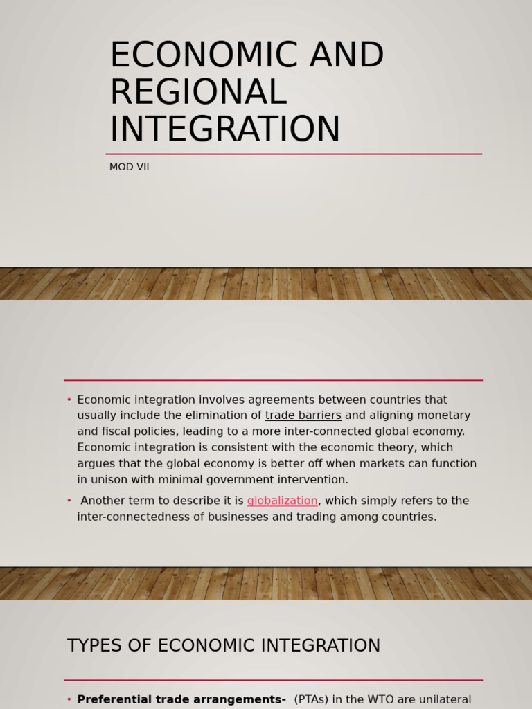 Mod Vii Eco Integration | PDF | Trade Agreements | World Trade Organization