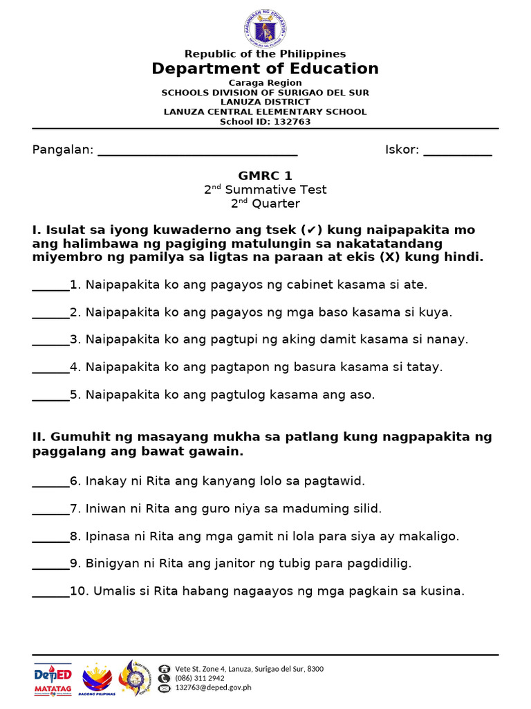 GMRC 1 - Q2 - ST2 | PDF