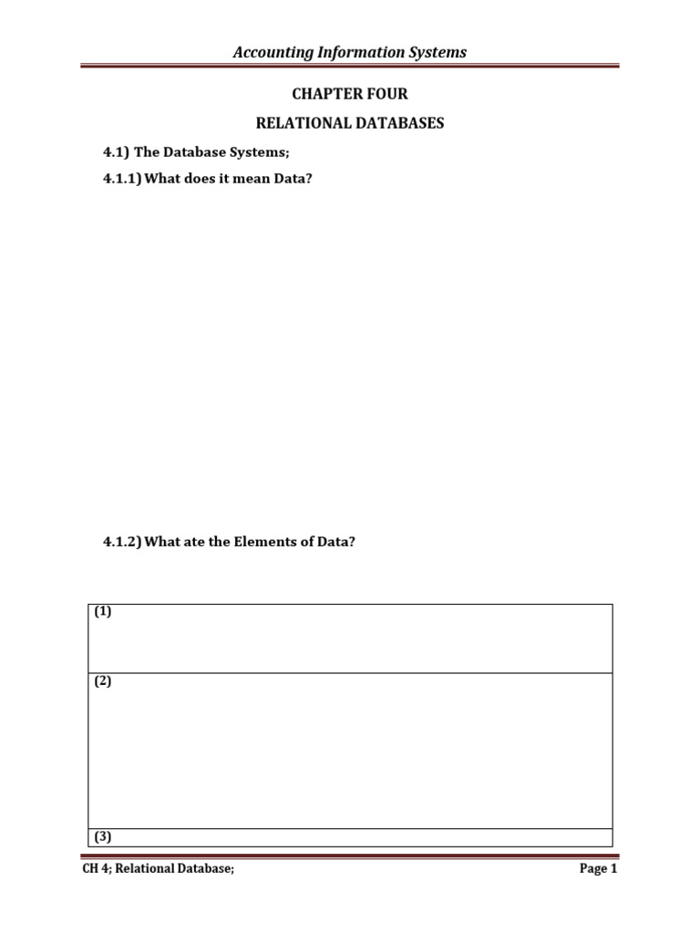 AIS CH 4 (16) | PDF | Databases | Relational Model