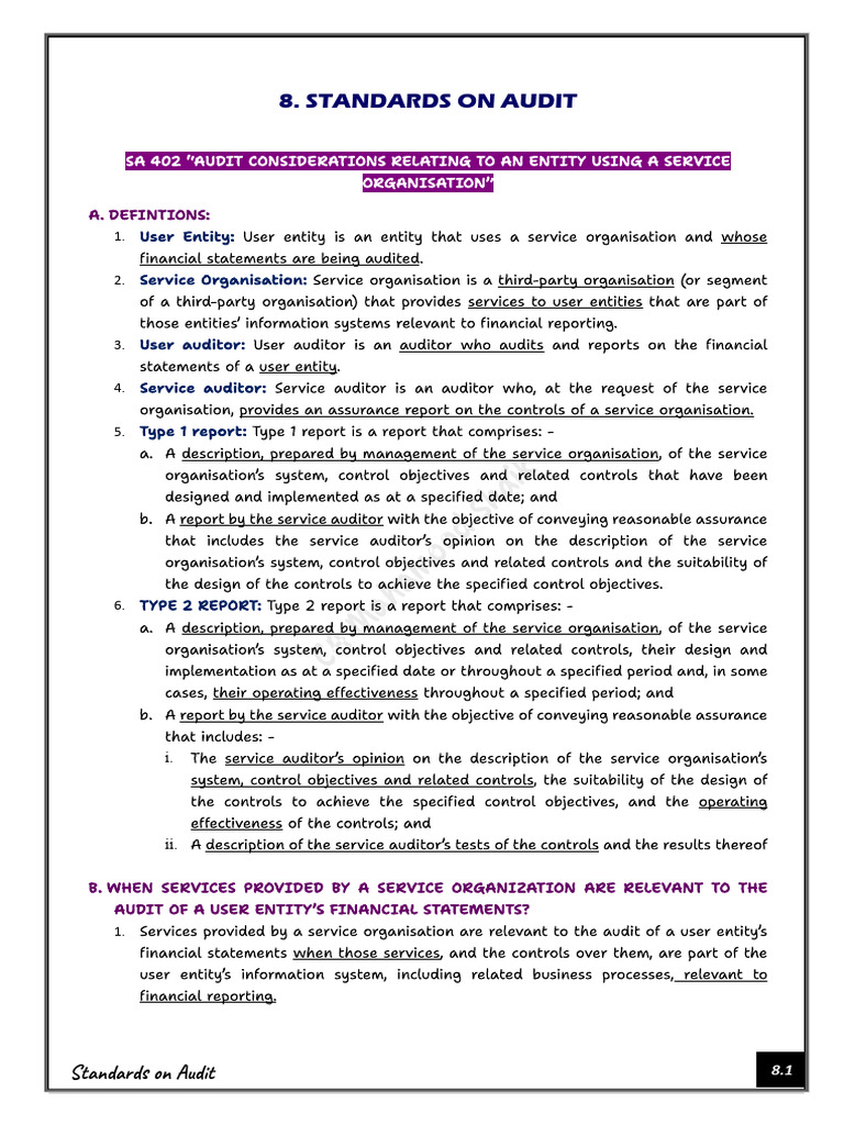 08 Standards On Audit | PDF