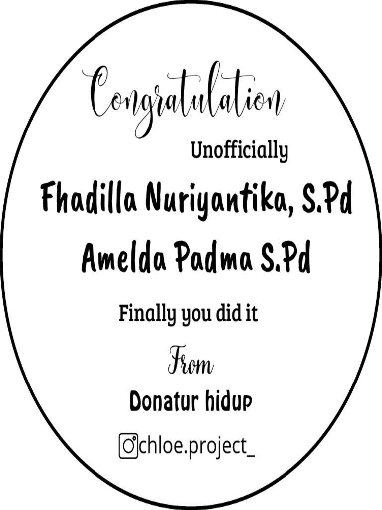 Congratulation: Unofficially | PDF