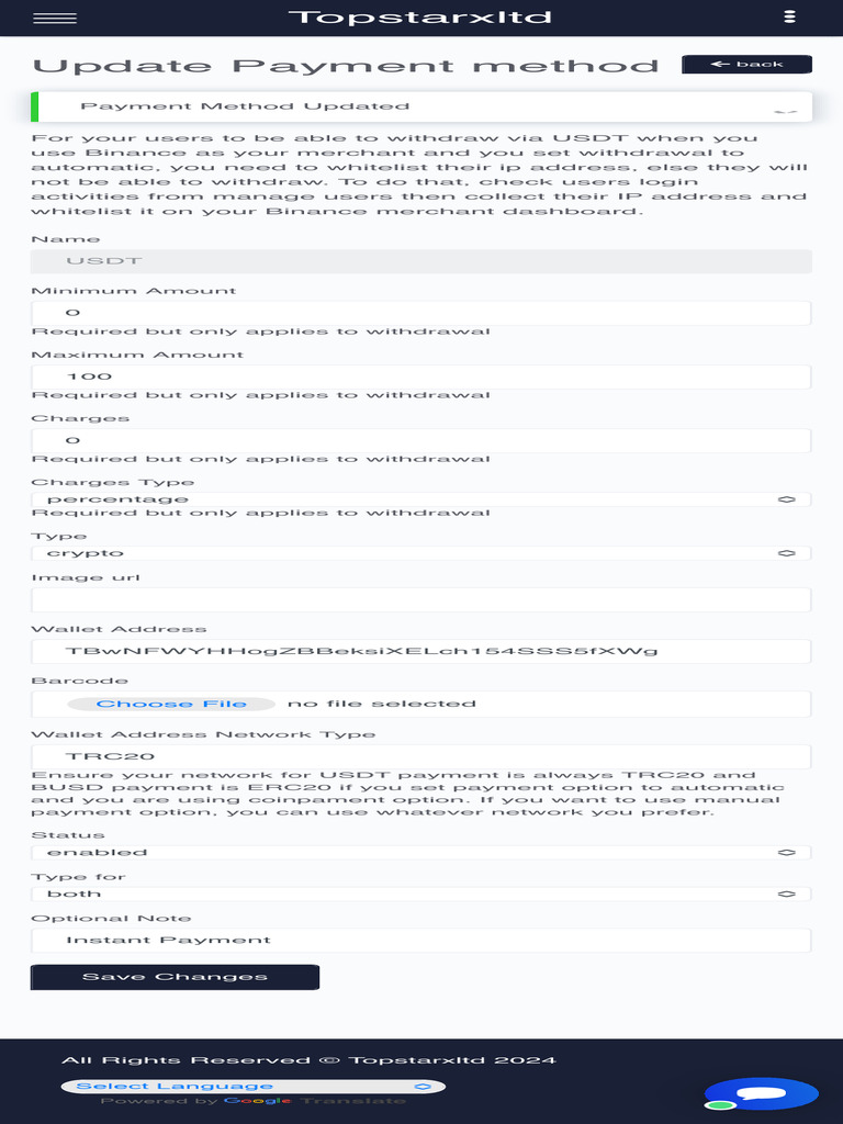 Topstarxltd Update Payment Method | PDF