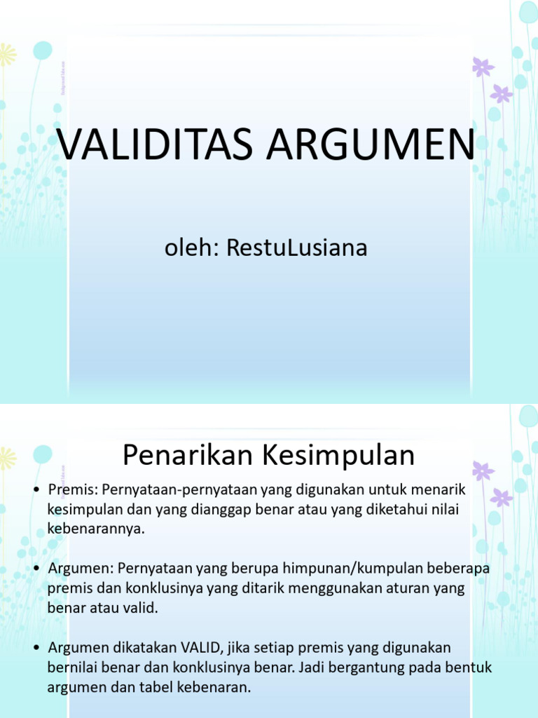 VAliditas Argumen | PDF