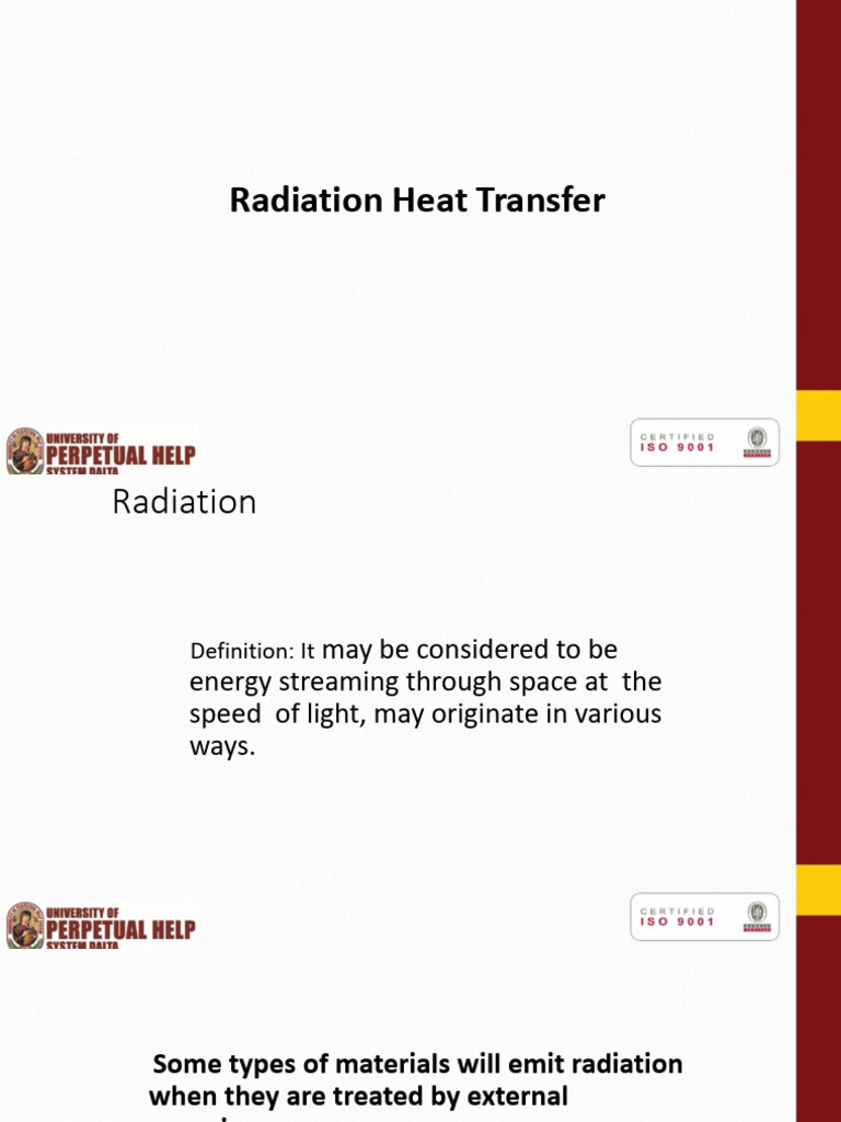 Radiation | PDF | Thermodynamics | Non Equilibrium Thermodynamics