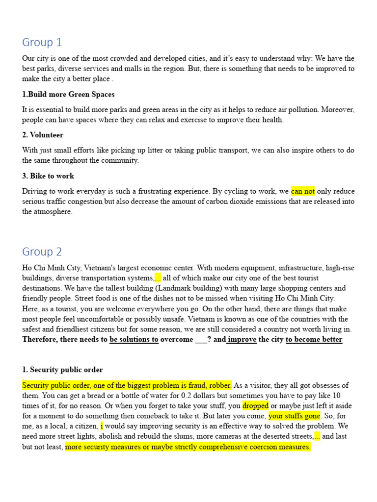 036 Writing Groupwork Week5 | PDF | Transport | Air Pollution