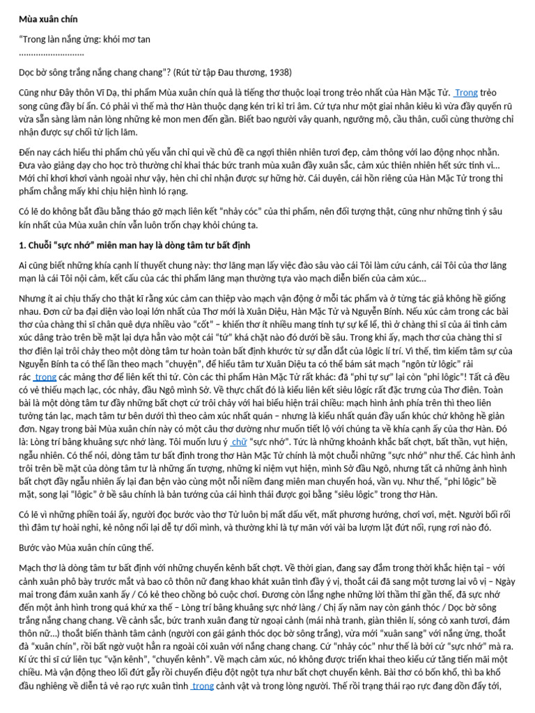 Mùa xuân chín | PDF