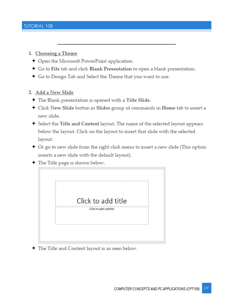 Tutorial 10b - Presentation Tools (Introduction To PowerPoint) | PDF | System Software | Computing