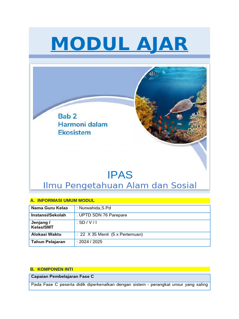 BAB 2 - MA IPAS Kls 5 | PDF