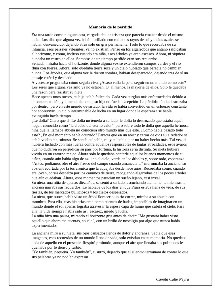 Memoria de Lo Perdido | PDF | Cielo
