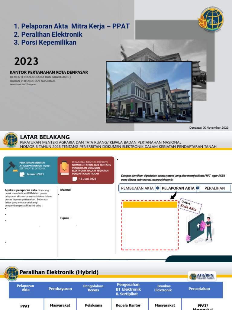 Aplikasi Pelaporan Akta PPAT Elektronik | PDF