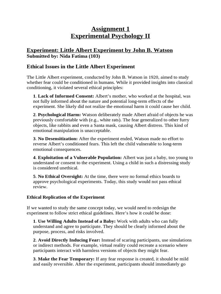 Assignment-Experimental Psychology 2 | PDF | Behavioural Sciences | Psychology