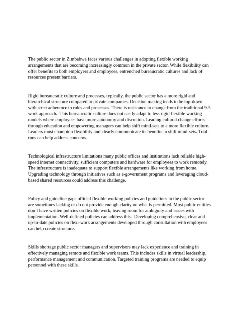 Public Sector Assignment | PDF | Employment | Change Management