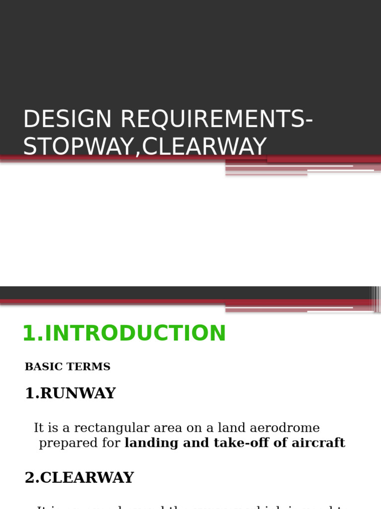 Design Requirements Stopway, Clearway | PDF | Runway | Aviation