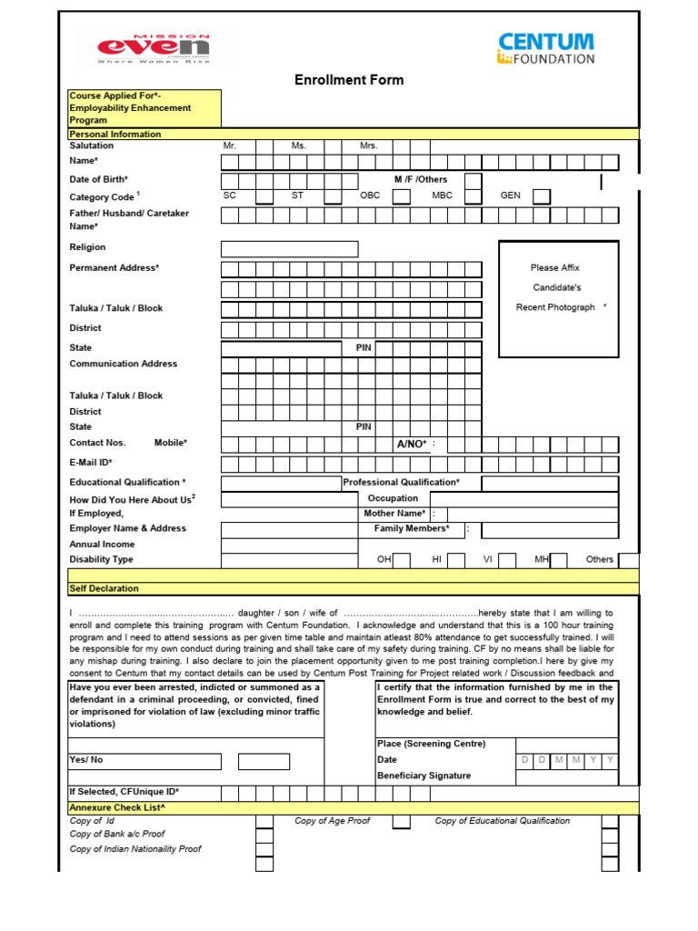 Final Enrollment Form - EET Program - 24-25 | PDF | Justice | Crime ...