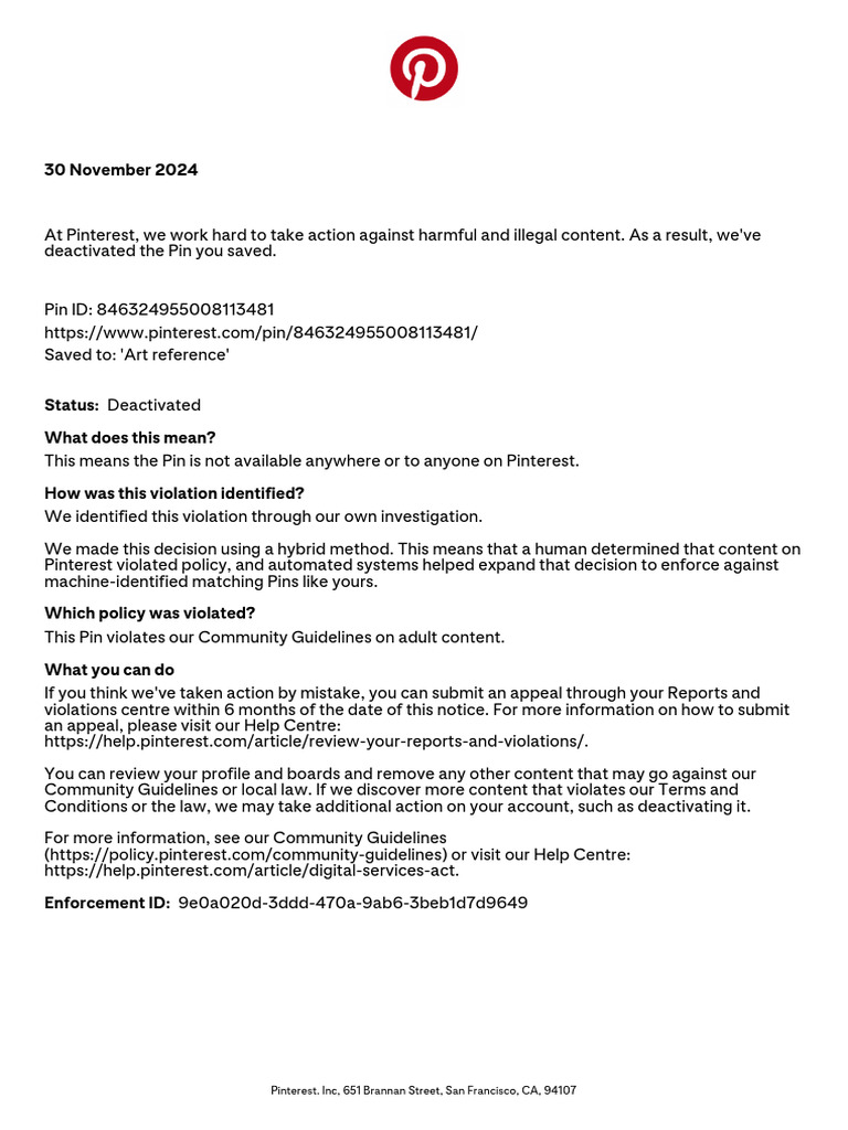 Statement of Reasons Report | PDF