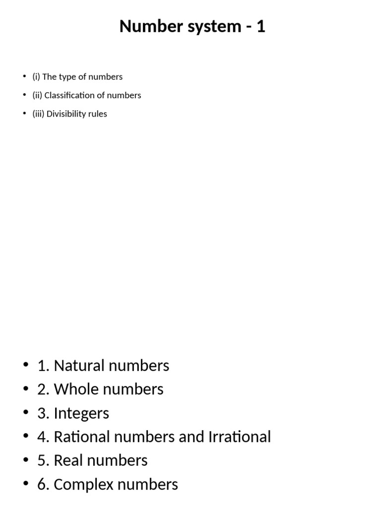 Types of Numbers, Divisibility Rules | PDF | Numbers | Quadratic Equation