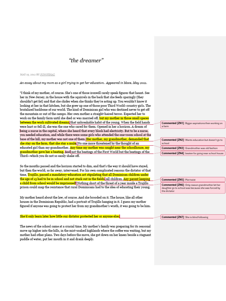 English - The Dreamer | PDF