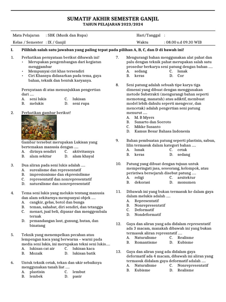 10. Soal SAS SBK (1) IX - www.ilmuguru.org | PDF