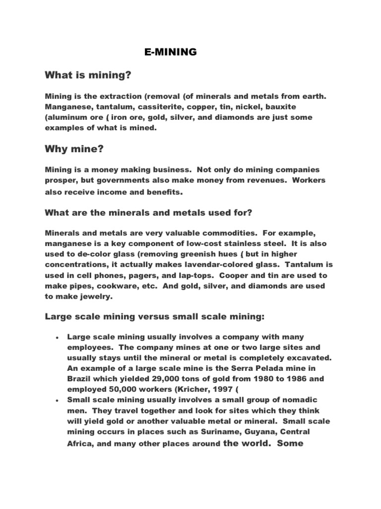 Introduction To Mining | PDF | Surface Mining | Mining