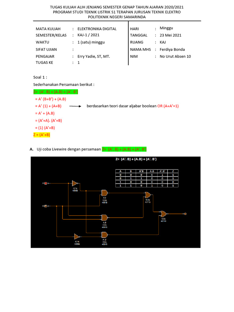 Ferdiya Bonda, ELDIG Tugas #1 | PDF