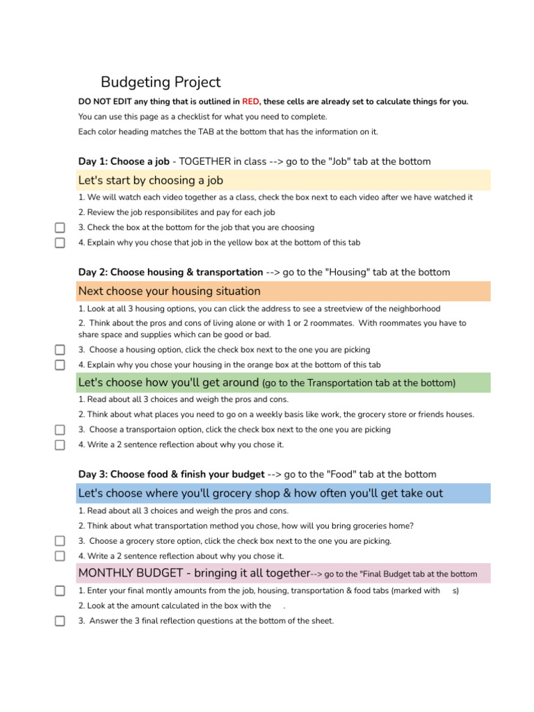 Budgeting Project | PDF | Taxes | Roommate