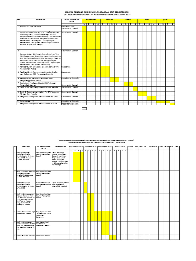 SCEDULE Timeline SAKIP 2025 | PDF