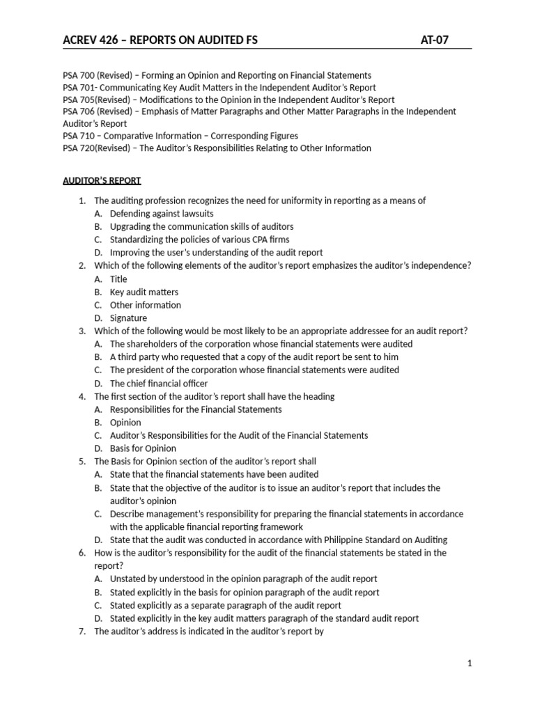 Adverse Opinions in Audit Reports | PDF | Auditor's Report | Audit