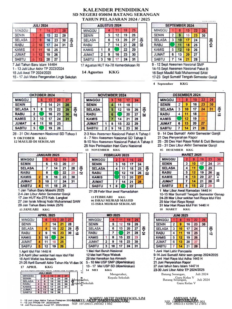 Kalender Pendidikan | PDF