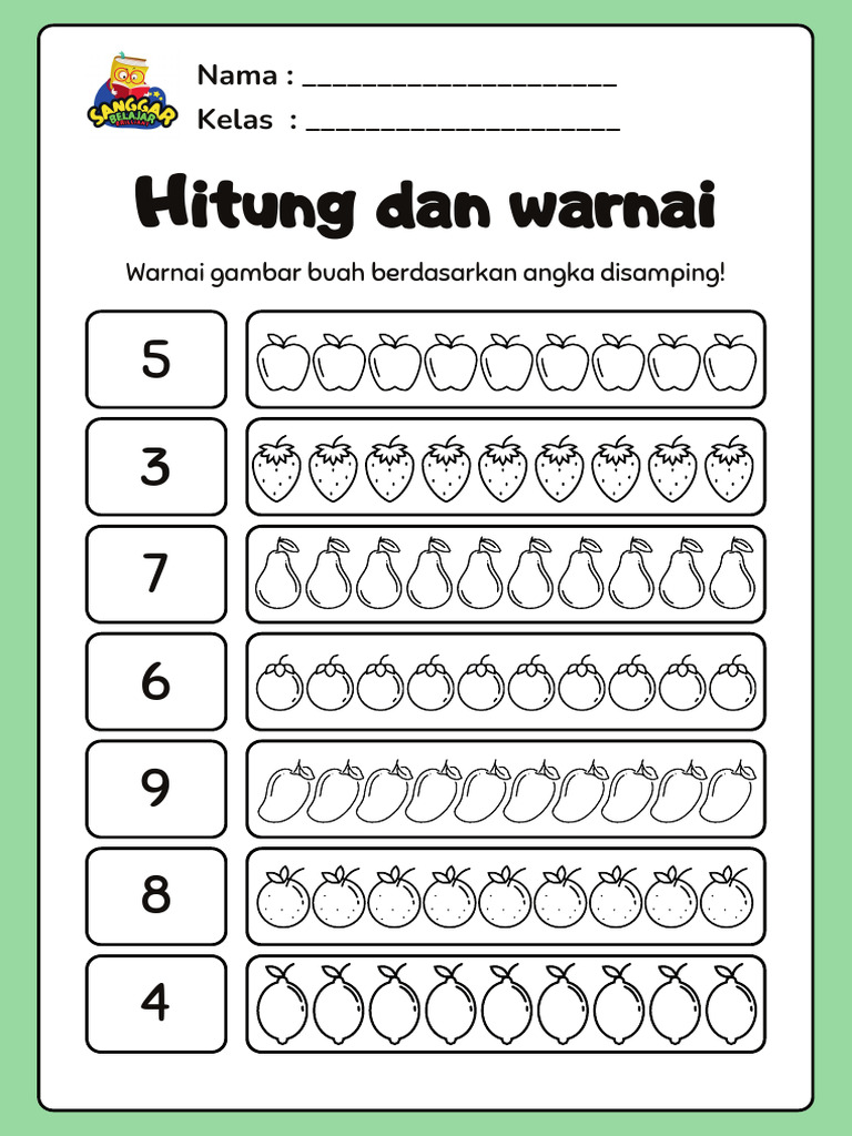 Hitung Dan Warnai | PDF