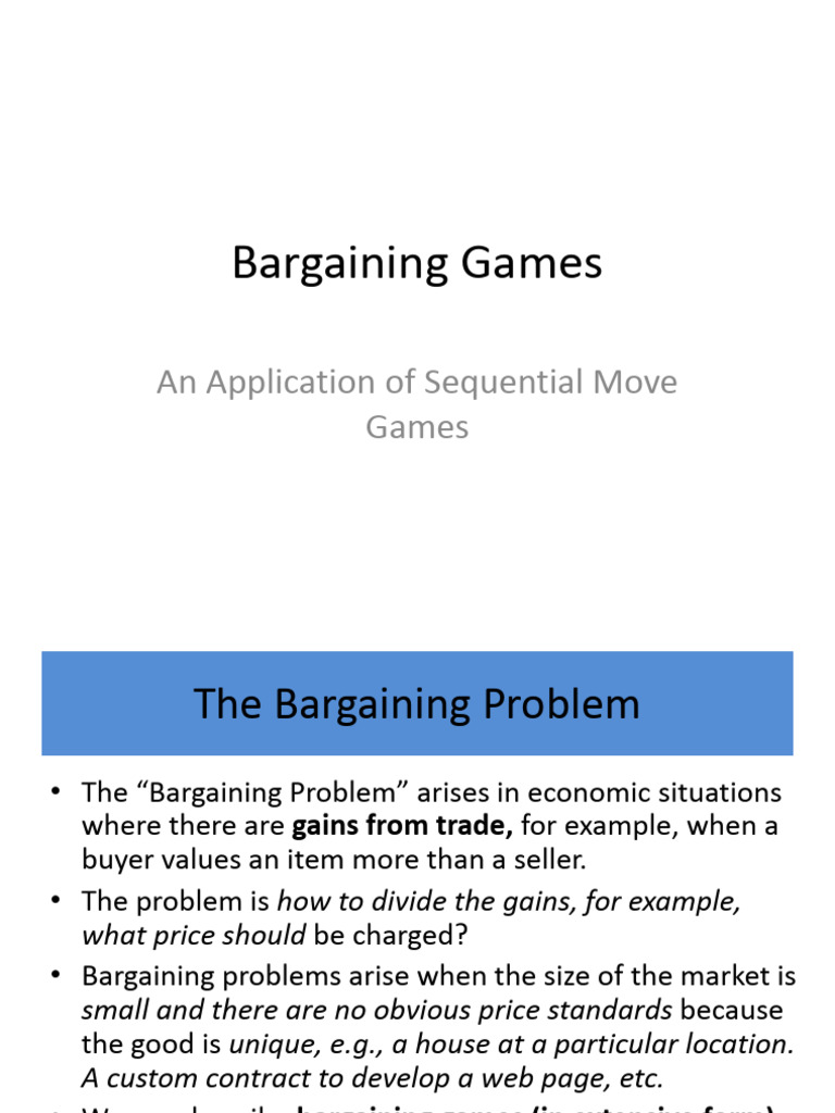Bargaining | PDF | Bargaining | Prices