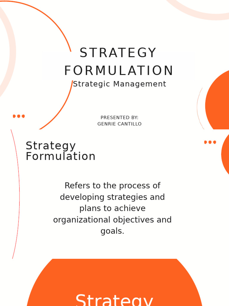 Strategy Formulation | PDF | Strategic Management | Marketing