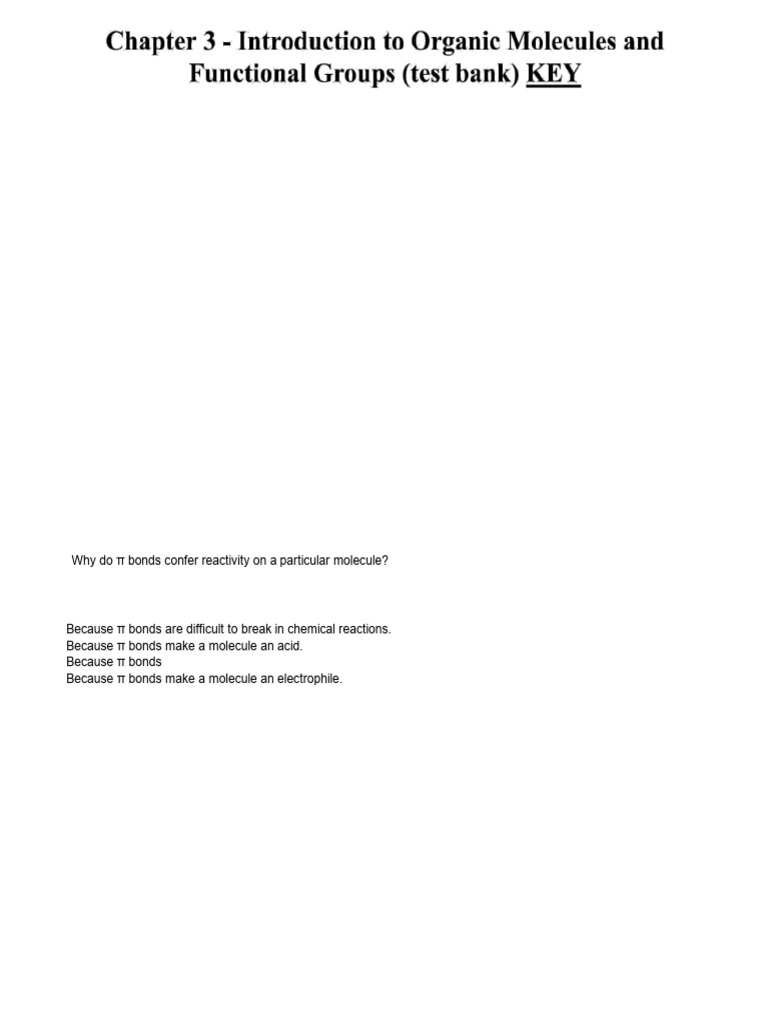 Chapter 3 - Introduction To Organic Molecules and Functional Groups ...