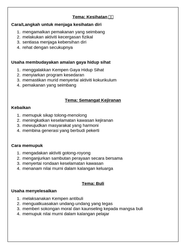 Lisan SPM Bertutur Nota | PDF