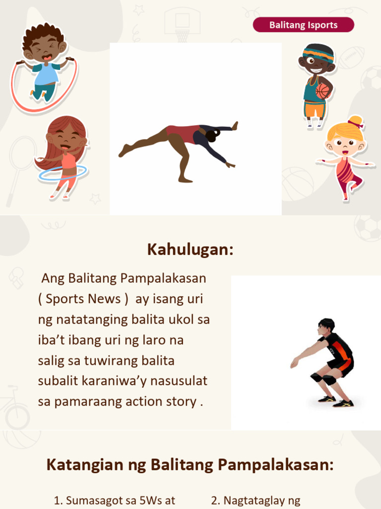 Pagsulat NG Balitang Pampalakasan (Lecture) | PDF