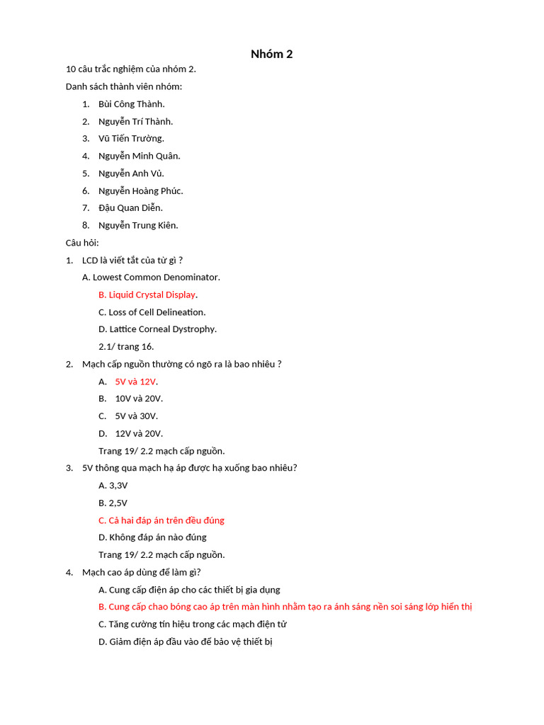 Nhom 2 Chuong 2 | PDF