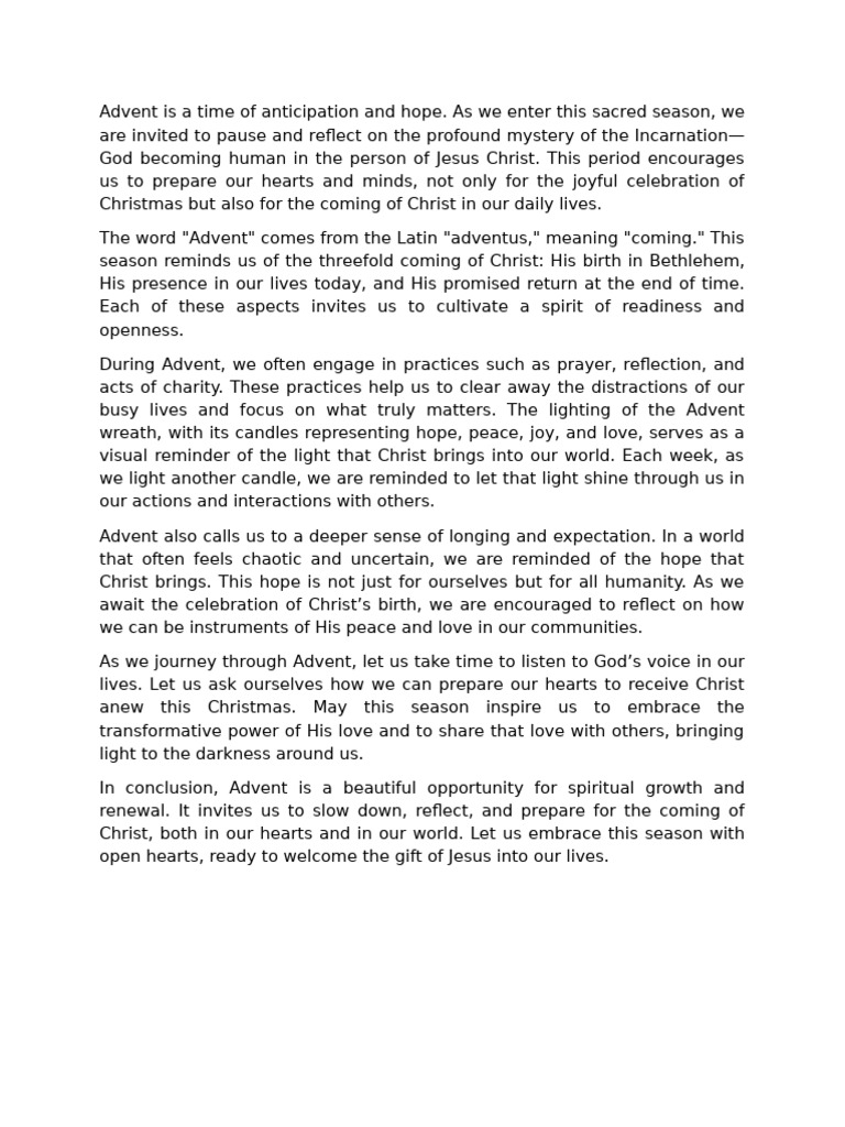 ADVENT REFLECTION | PDF