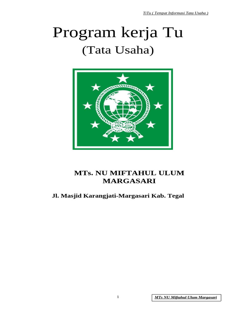 Program Kerja Tu | PDF
