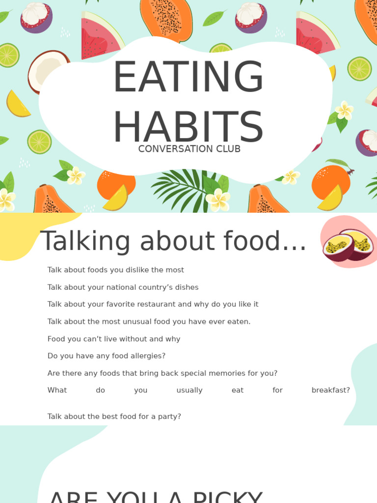 Food Conversation Club Topics | PDF