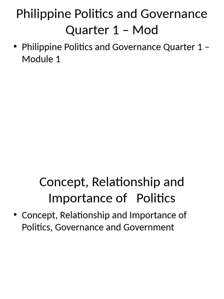 PPG q1 Module 1 | PDF | Governance