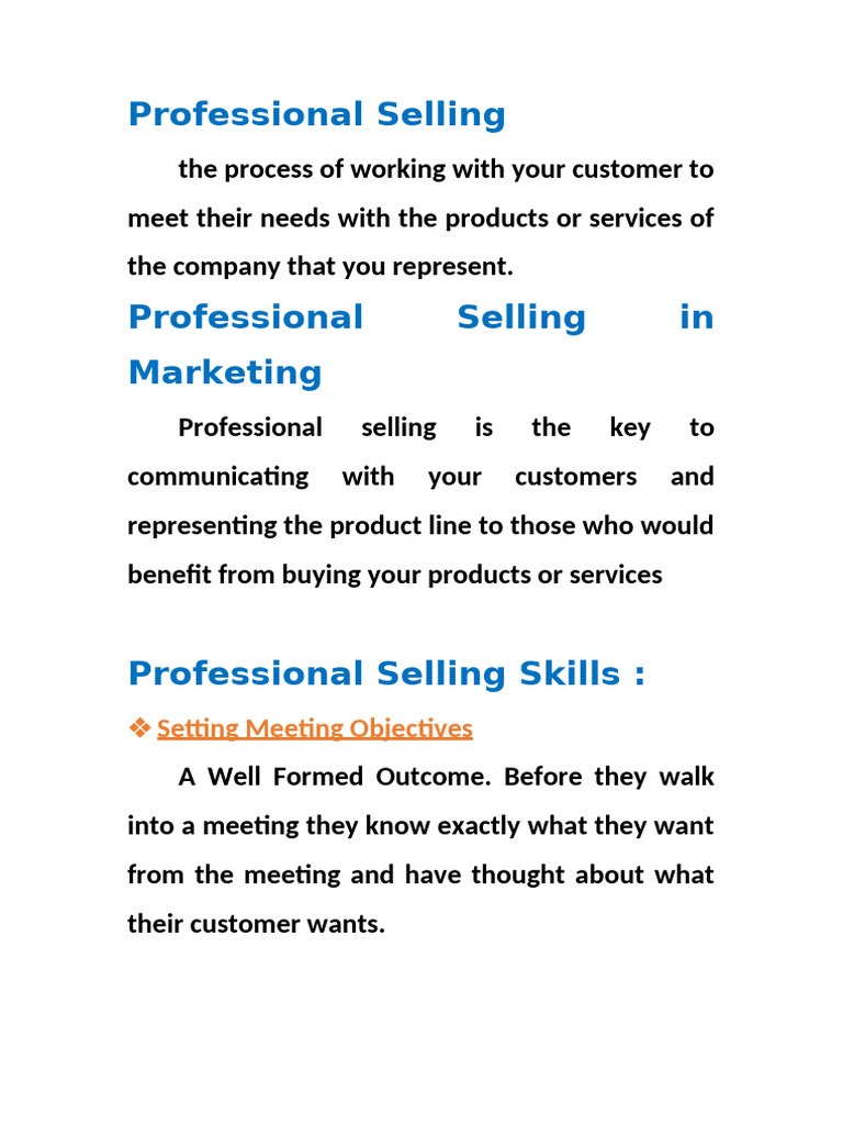 Professional-Selling | PDF