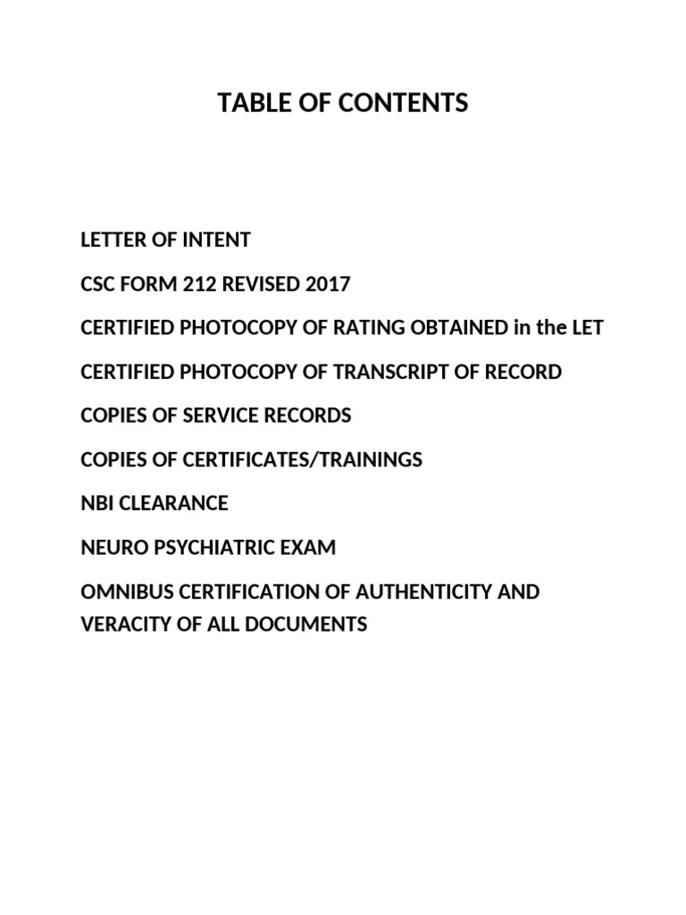 Table of Conten-Wps Office | PDF